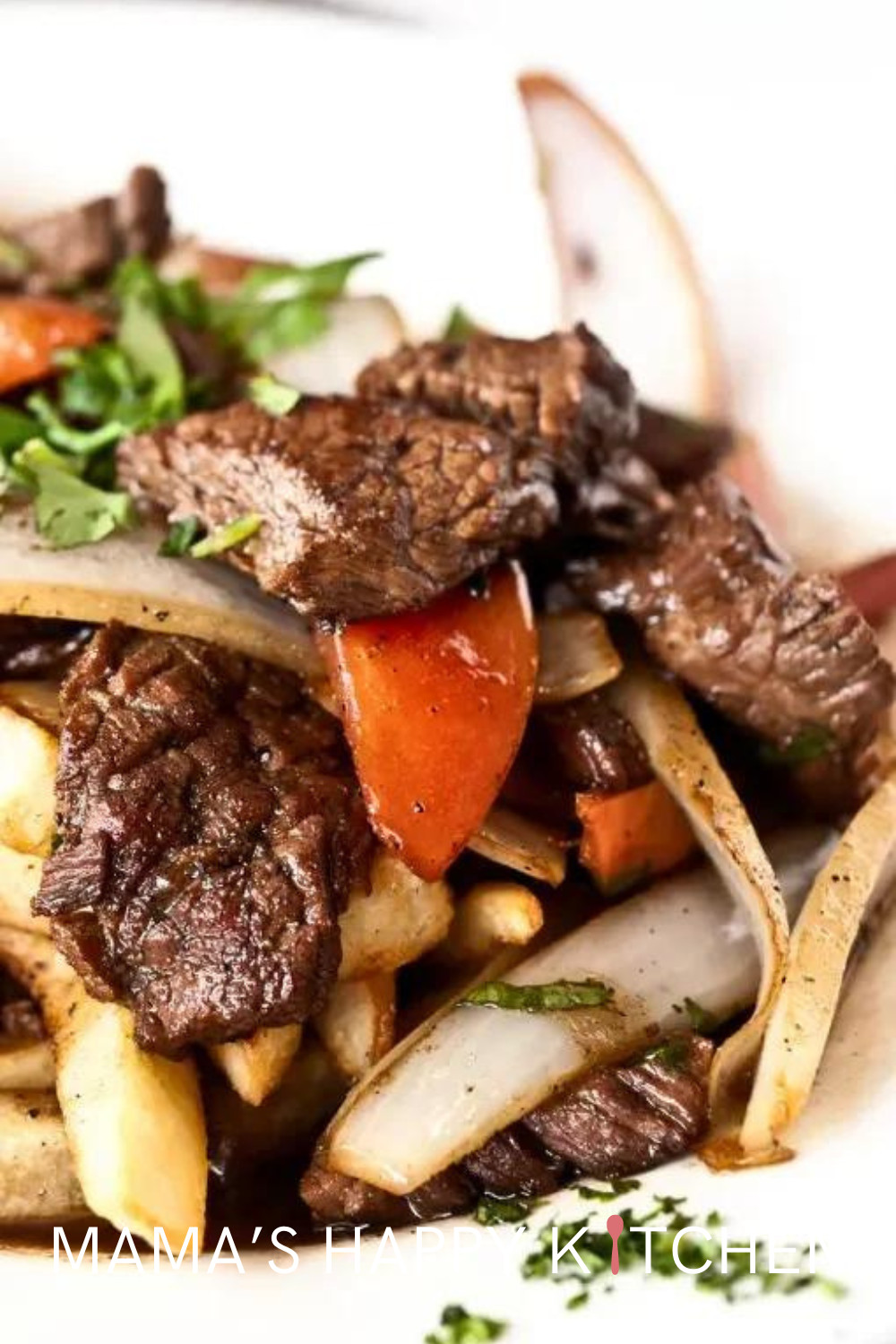 Lomo Saltado - A Classic Peruvian Stir-Fry with Beef, Onions, and Tomatoes